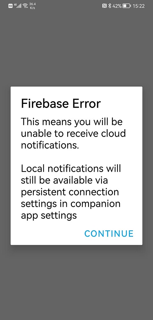 用华为手机安装HA后出现firebase error - 问答专区 - ioBroker中国